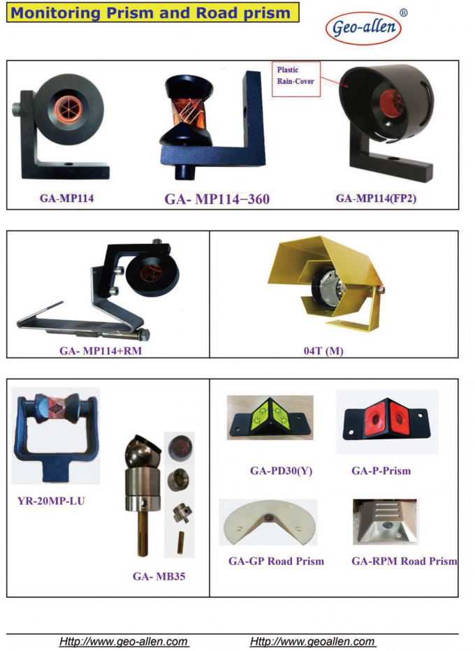 Monitoring Prism For Surveying Accessories