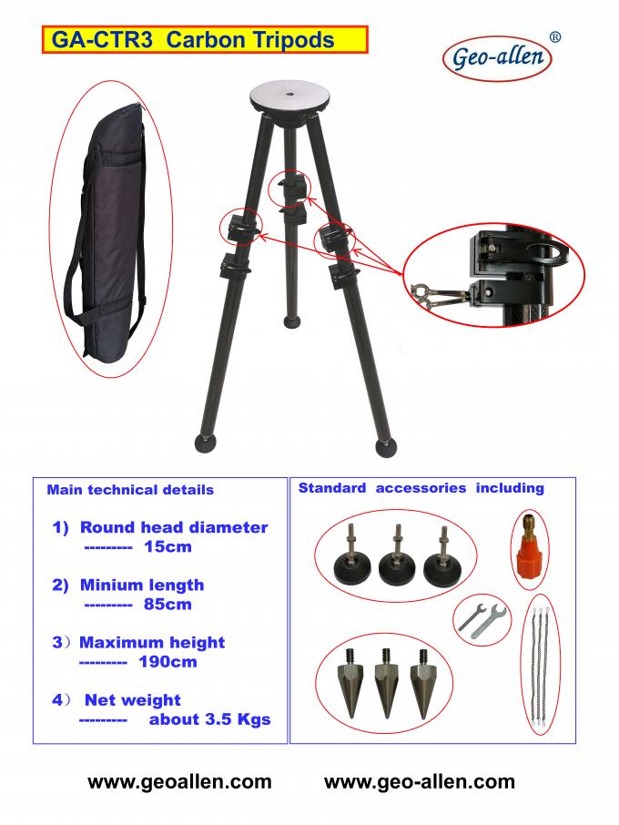 GA-CTR3 Carbon Tripod for GNSS RTK Receiver